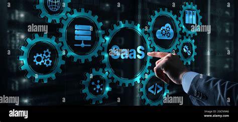Saas Software As A Service Internet And Networking Technology Concept