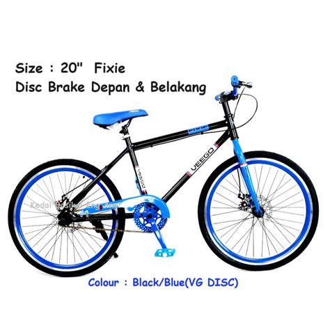 Basikal Fixie Size 20 Dan Lebih Sporty Sesuai Untuk Budak Budak
