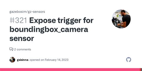 Expose Trigger For Boundingboxcamera Sensor · Issue 321 · Gazebosimgz Sensors · Github
