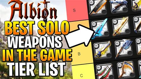 Albion Solo Tier List 2024 What Are The Best Solo Player Weapons