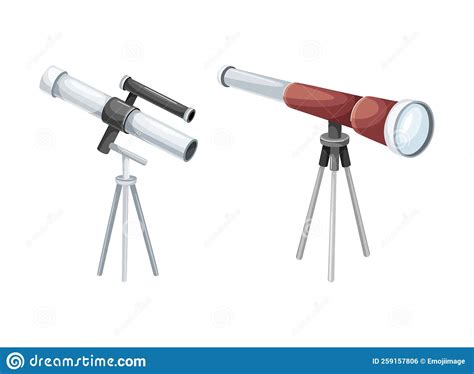 monocular on tripod as refracting telescope for viewing distant object
