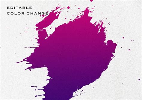 흰색 배경에 그라데이션 페인트 얼룩 프리미엄 Psd 파일