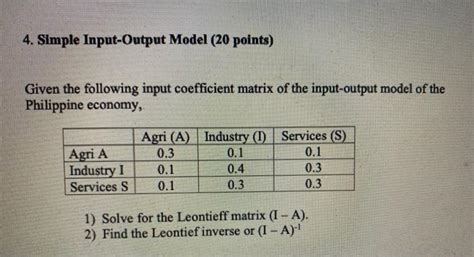 Solved 4 Simple Input Output Model 20 Points Given The