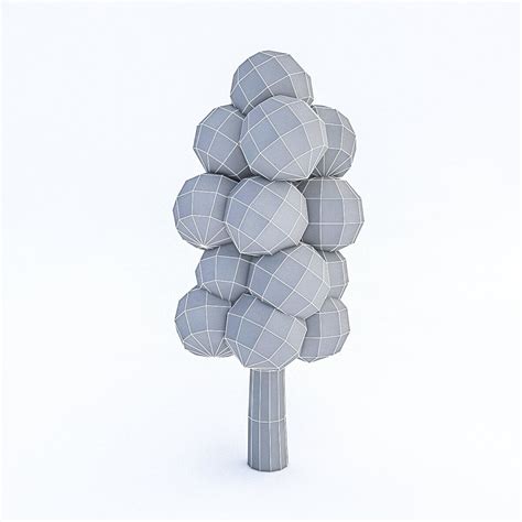 Cartoon Trees 3d Model By Nvere