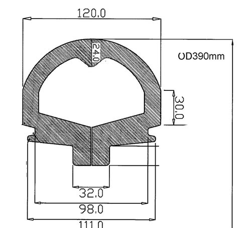 16 Inch Hi Flex Round Profile Tyre Width 120mm Outer Diameter 16 Suits Smaller 8 Inch Rim