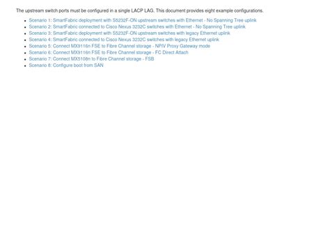 Configuring The Upstream Switch And Connecting Uplink Cables Dell