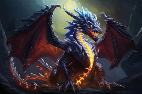 Premium Ai Image Incandescent Guardian Electric Dragon