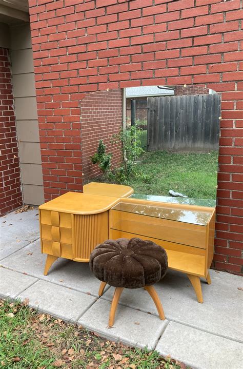 Rare Heywood Wakefield 1950s Vanity With Original Mirror Etsy