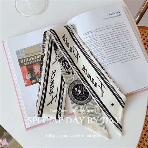 데일리나인 무료배송 Dnyne 프렌치 슬림 쁘띠 스카프 머플러 방도 헤어 패션