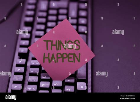 Text Caption Presenting Things Happen Concept Meaning Result Of Situation Course Of Action