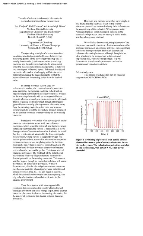 The Role Of Reference And Counter Electrodes In Electrochemical Docslib