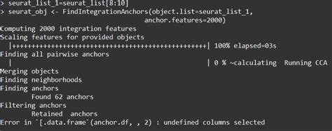 Bug When Running Integration Issue Satijalab Seurat GitHub