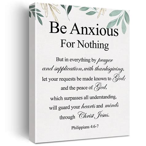 Christian Canvas Wall Art Philippians 46 7 Be Anxious For