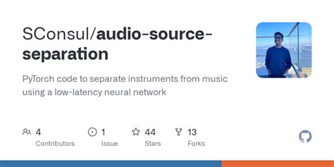 Github Sconsulaudio Source Separation Pytorch Code To Separate Instruments From Music Using