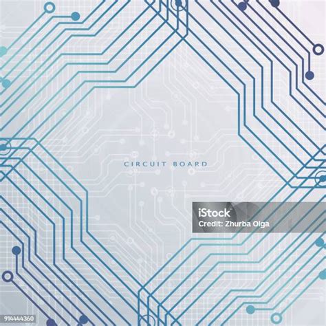 회로 보드 기술 배경입니다 벡터 일러스트입니다 Eps 10입니다 개념에 대한 스톡 벡터 아트 및 기타 이미지 개념 개념과 주제 곡선 Istock