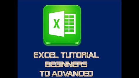 Excel Tutorial Beginners To Advanced Level Introduction Youtube