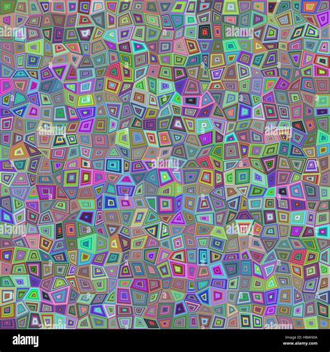 Multicolored Concentric Rectangle Tile Mosaic Pattern Background Stock Vector Image And Art Alamy