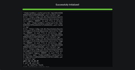 Keystone Next Example Sandbox Codesandbox