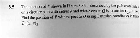 Solved Find The Position Of P With Respect To O Using Cartesian