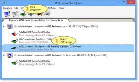 Use Shared USB Over Network Remotely With USB Redirector Client