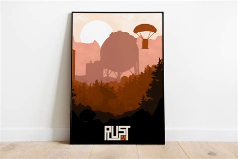 Rust Game Dawn Poster Print Video Game Poster Video Game Etsy
