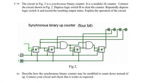 solved 6 a the circuit in fig 2 is a synchronous binary