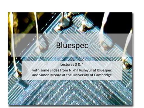 Ppt Bluespec Powerpoint Presentation Free Download Id2480654