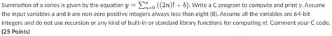 solved summation of a series is given by the equation