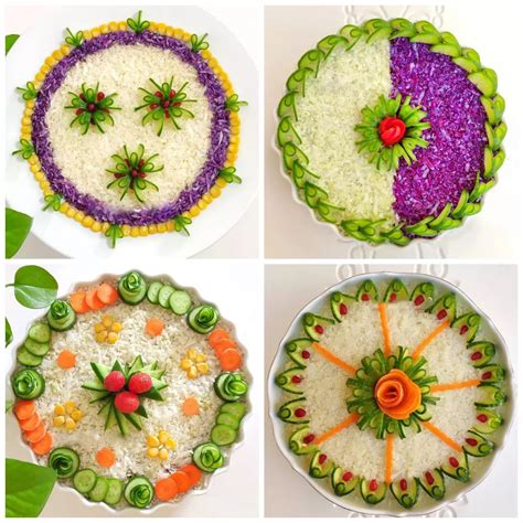 تزیین سالاد کاهو در ظرف گرد و مستطیل مجلسی و جدید 1402 برای مهمانی