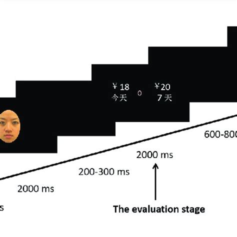 Sequence Of Events In A Single Trial Of The Modified Intertemporal