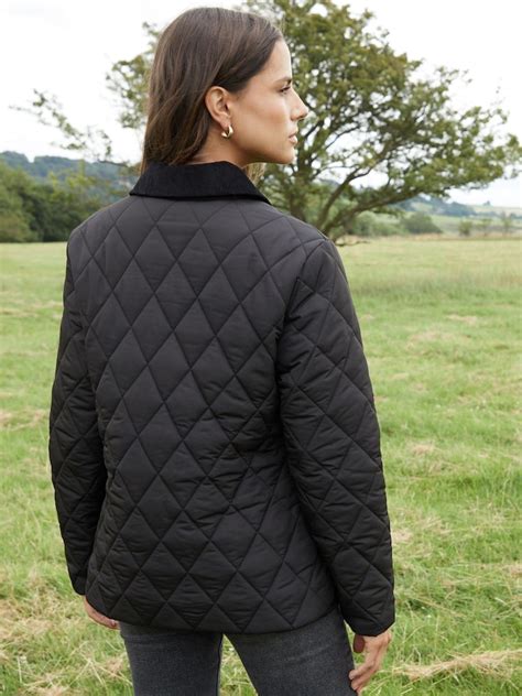 Buy Threadbare Black Collar Diamond Quilted Jacket From The Next Uk