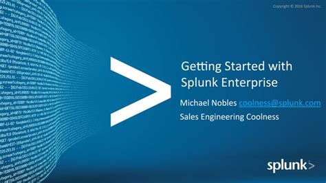 getting started with splunk enterprise pdf