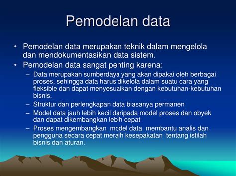 PPT Pemodelan Data PowerPoint Presentation Free Download ID 5609336