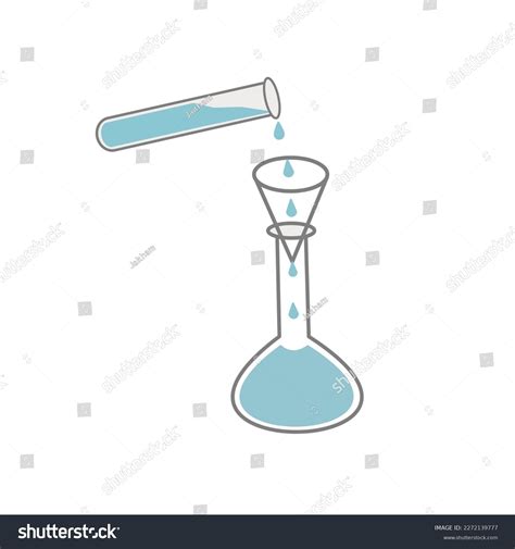 Science Experiment Chemical Filtration That Picture Stock Vector