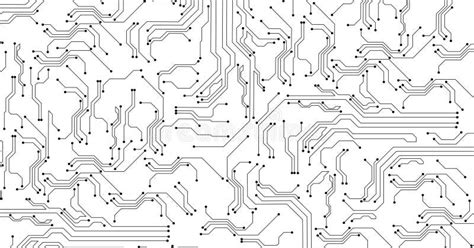Black Circuit Diagram On White Background Stock Vector Illustration Of Connection Board