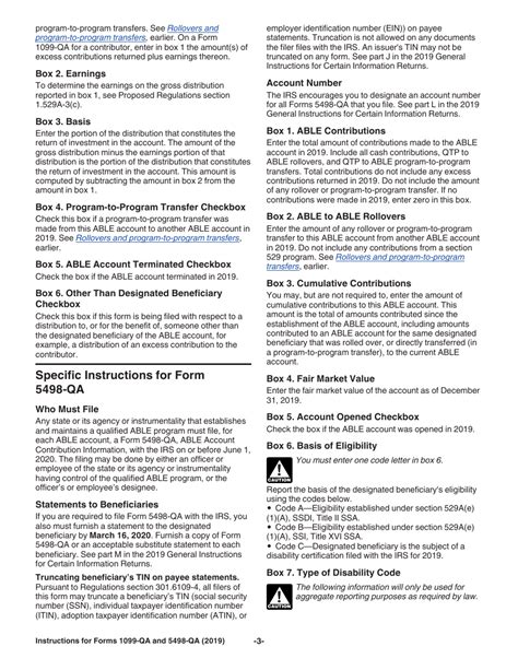 Download Instructions For Irs Form 1099 Qa 5498 Qa Distributions From