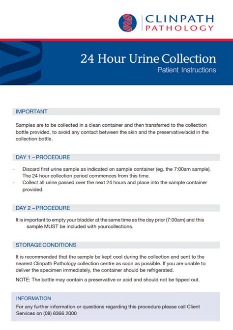 24 Hour Urine Collection