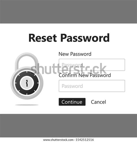 Reset Password Illustration Reset Forgotten Password Stok İllüstrasyon 1542512516