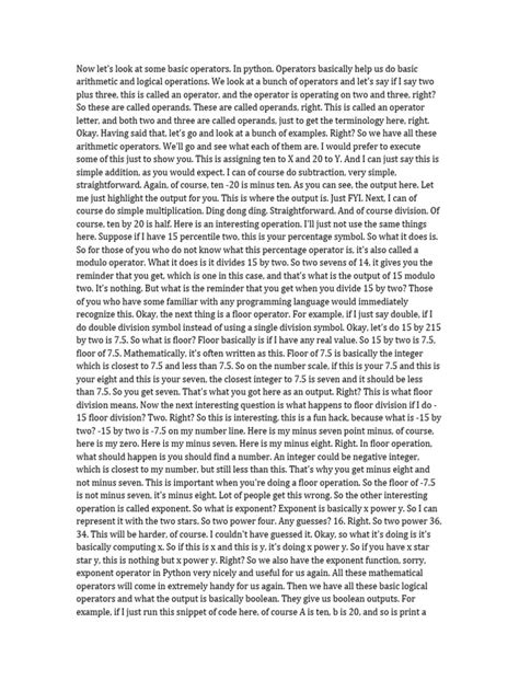 27 Operators Mp4 Pdf Numbers Integer