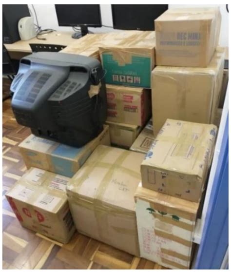 Collected Weee Packed In Cardboard Boxes Download Scientific Diagram