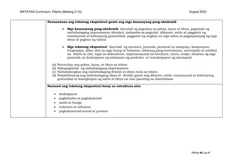 Matatag Curriculum Grades 4 And 7 For Matatag Trainingpdf
