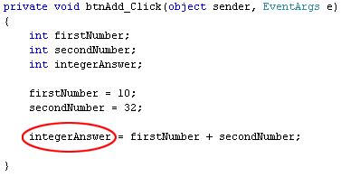 Visual C Net Addition
