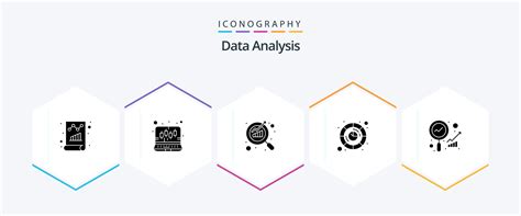 Data Analysis 25 Glyph Icon Pack Including Analysis Digital Analysis Database Seo 19291367