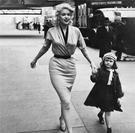 Jayne Mansfield Photographed Strolling In New York City With Her
