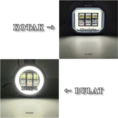 Jual H Series 6d Lampu Tembak Mini Cree 3 Mata Senja Bulat Kotak Lampu Tembak Sorot