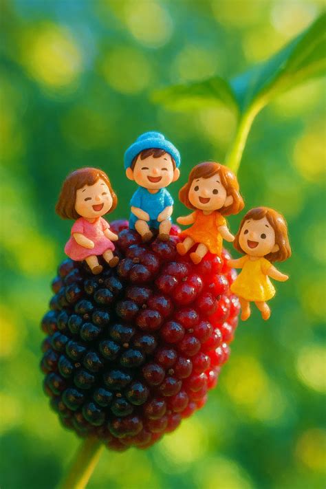 과일에 올라간 친구들 오픈프롬프트 Openprompt