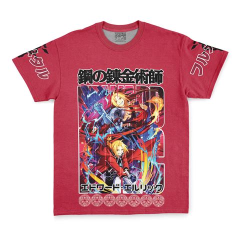 Edward Elric Fullmetal Alchemist Streetwear T Shirt Anime Ape