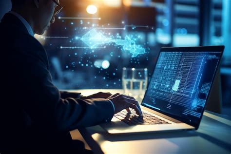 Programmer Working On Their Professional Development Types On A Laptop Computer Keyboard