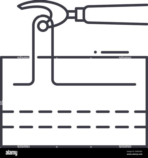 Seam Ripper Icon Linear Isolated Illustration Thin Line Vector Web Design Sign Outline