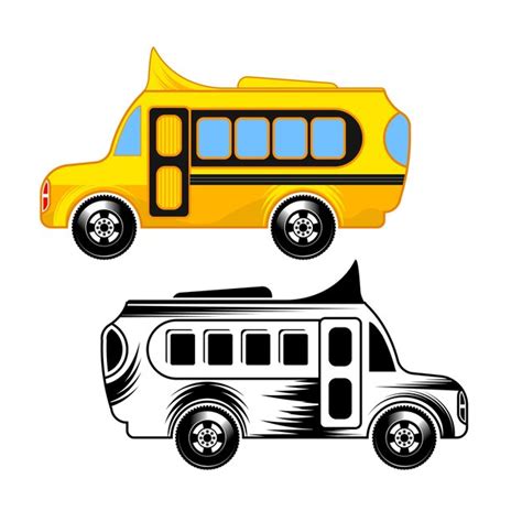 Premium Vector School Bus Vector Design